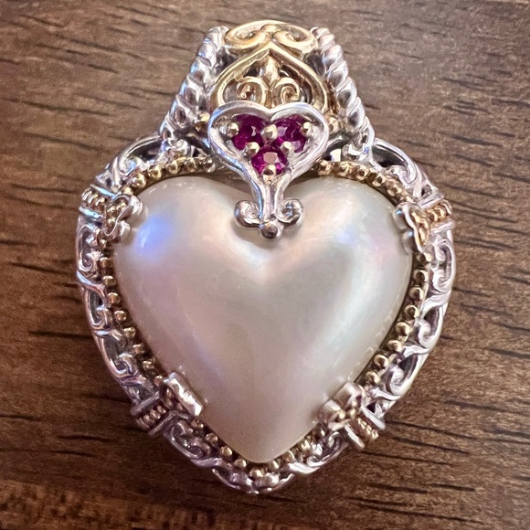 Gems en Vogue | Jewelry | Gems En Vogue Nh 925 Heart Mabe Cultured ...